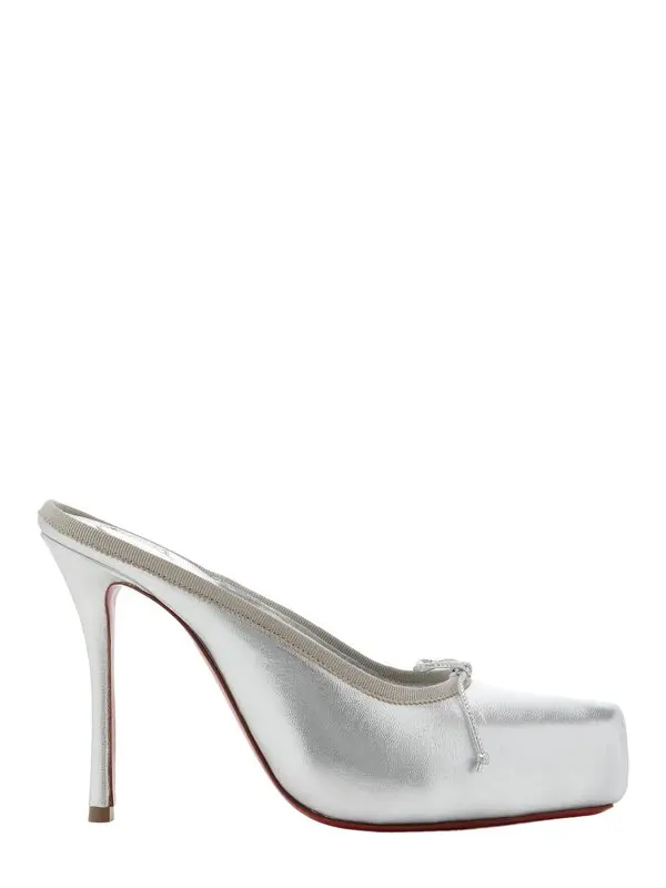 CHRISTIAN LOUBOUTIN Cassia 100mm Mules - Silver