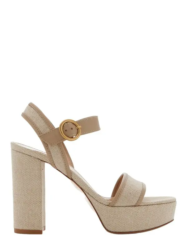 GIANVITO ROSSI Milos Platform Sandals - Neutral