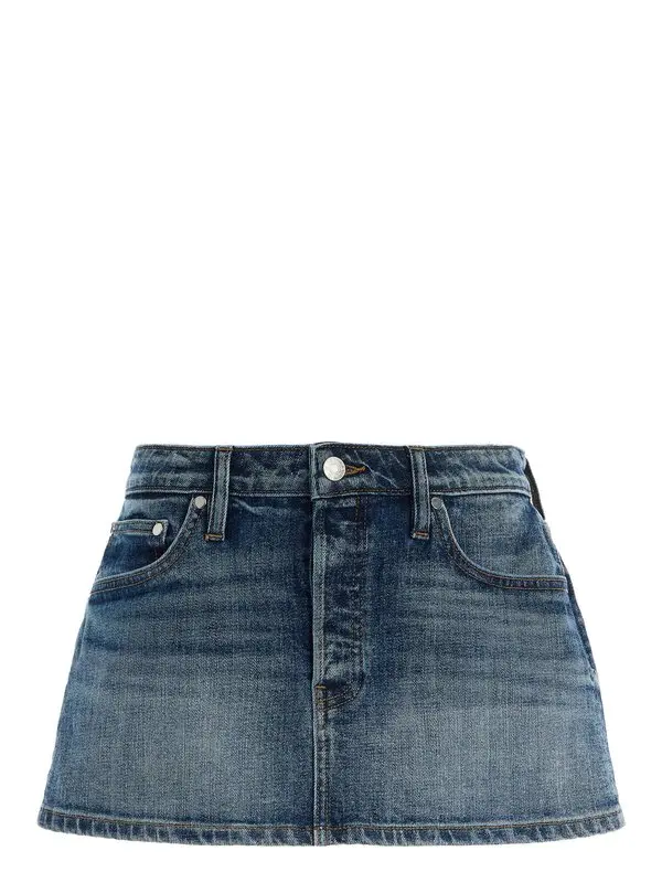 EB DENIM Cherry Denim Mini Skirt - Medium Wash