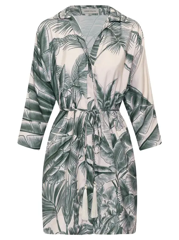 ANDRES OTALORA Kora Printed Stretch Cotton-poplin Mini Dress - Print