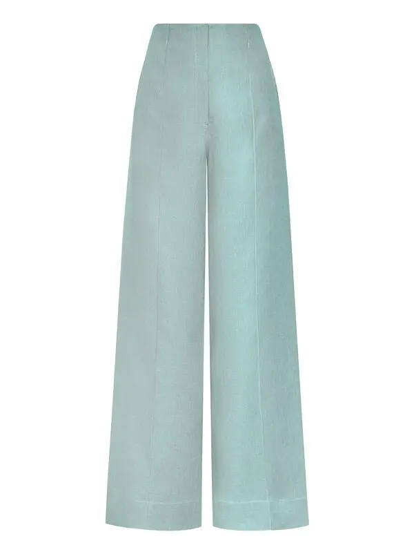 ANDRES OTALORA La Promesa High-rise Wide-leg Pants - Light Blue