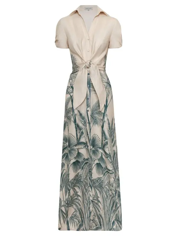 ANDRES OTALORA Bahira Printed Linen Maxi Dress - Print