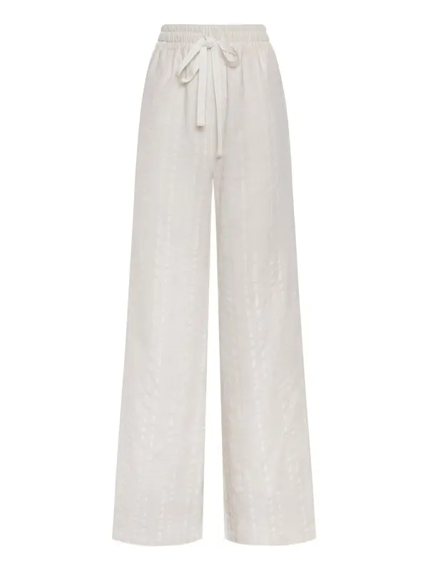 ANDRES OTALORA Tamu Mia Mid-rise Wide-leg Pants - Ivory