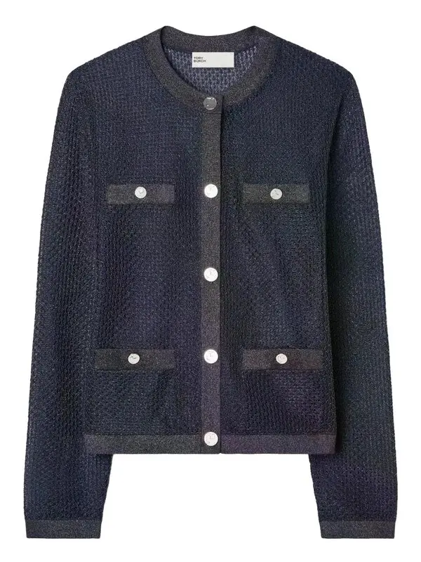 Tory Burch Kendra Button Cardigan - Blue