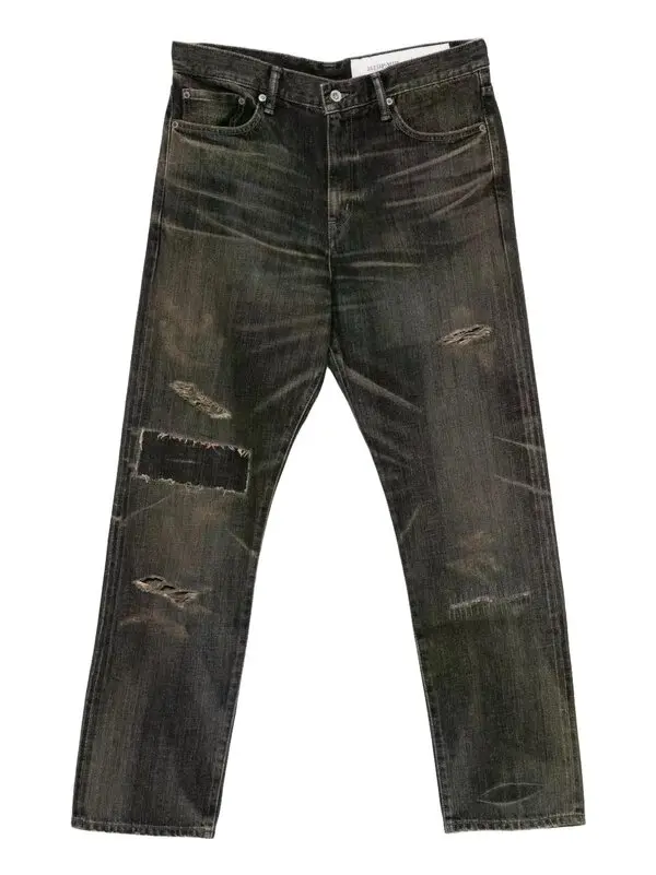 NEIGHBORHOOD Distressed Patch Trousers - Black
