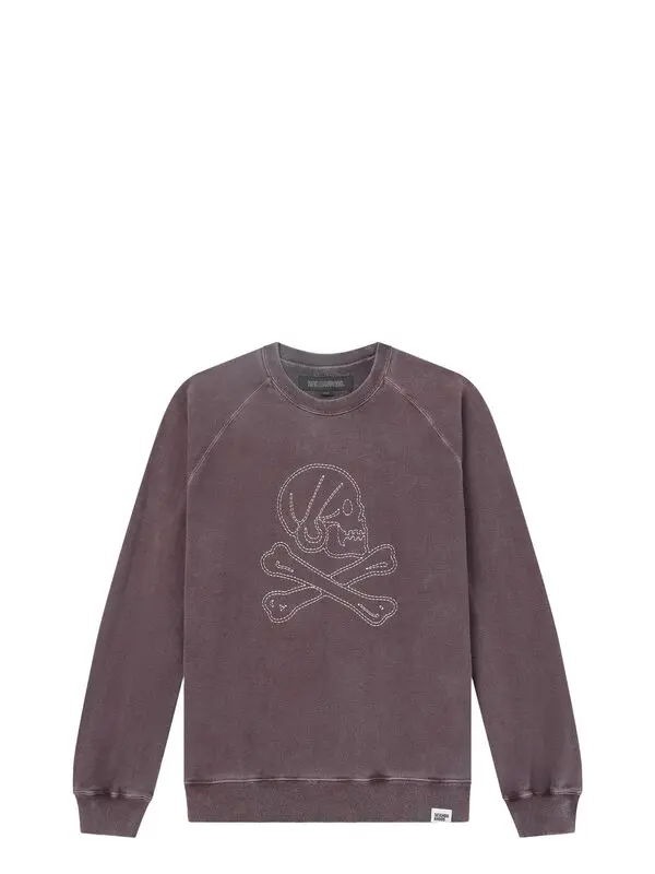 NEIGHBORHOOD Embroidered Cotton-jersey Sweatshirt - Brown