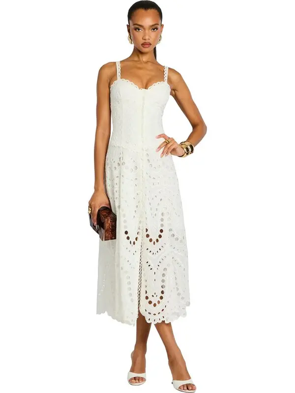 Charo Ruiz Ibiza Solace Long Dress - White Sealace