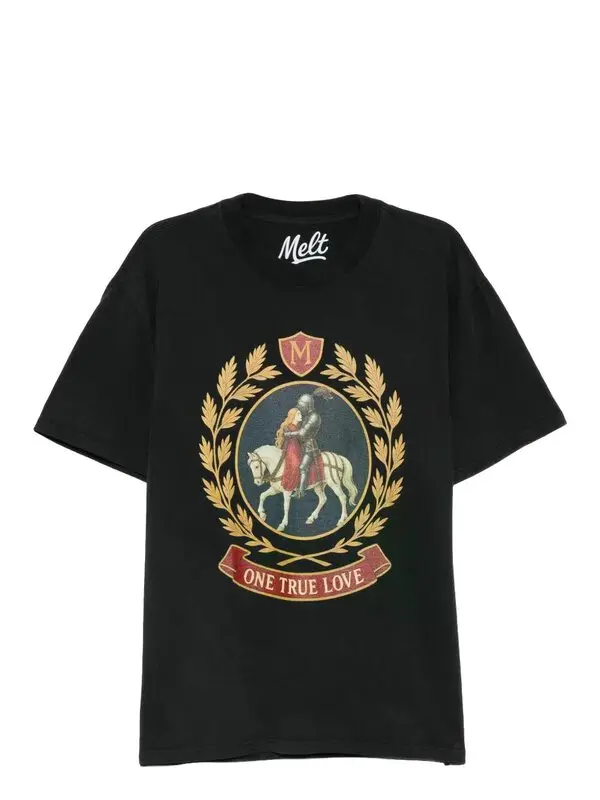 MELT Cotton Printed T-shirt - Black