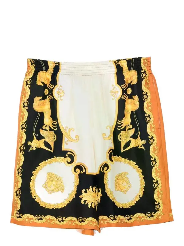Versace Hall Of Hero Printed Shorts - Black
