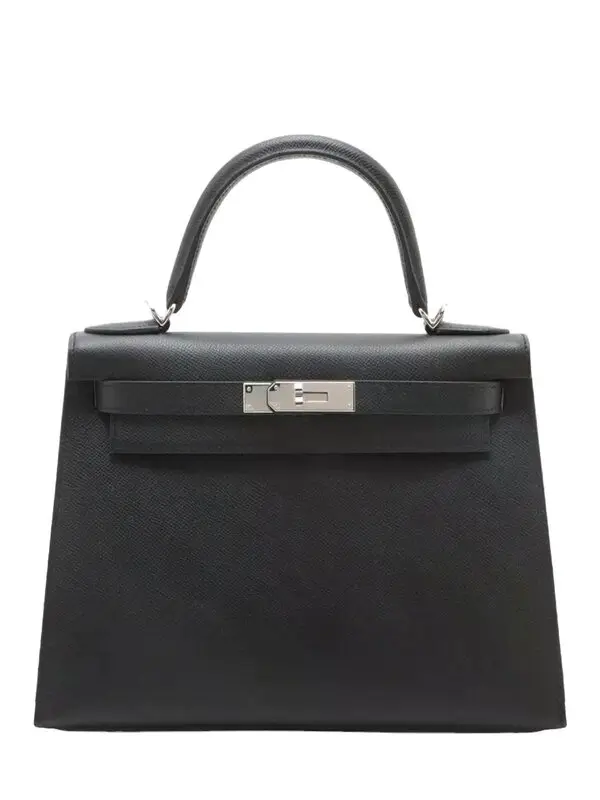Hermès Epsom Kelly Ii Sellier 28 Satchel - Black