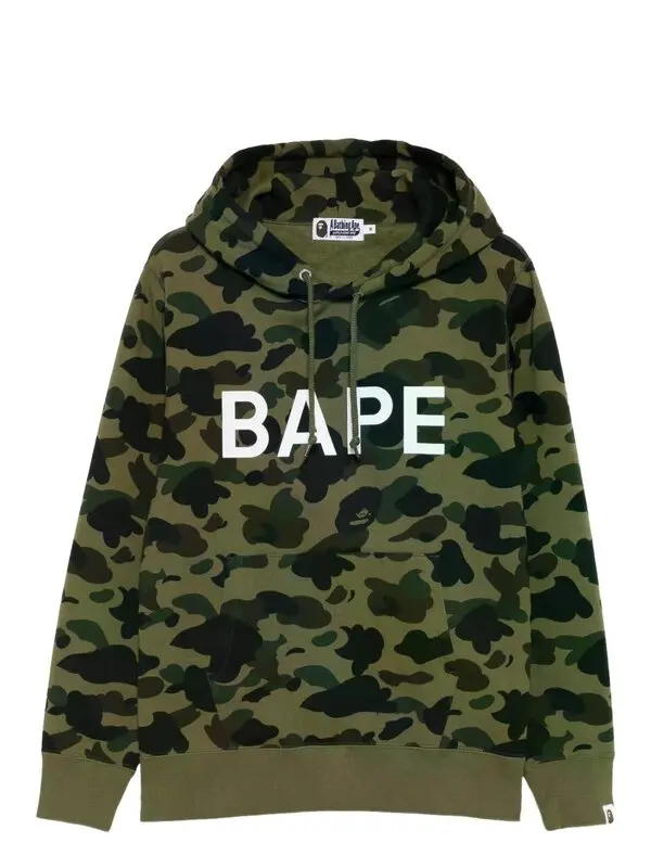 A BATHING APE Camo-print Cotton Hoodie - Green
