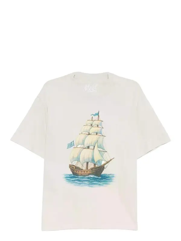 MELT Cotton Printed T-shirt - Neutrals