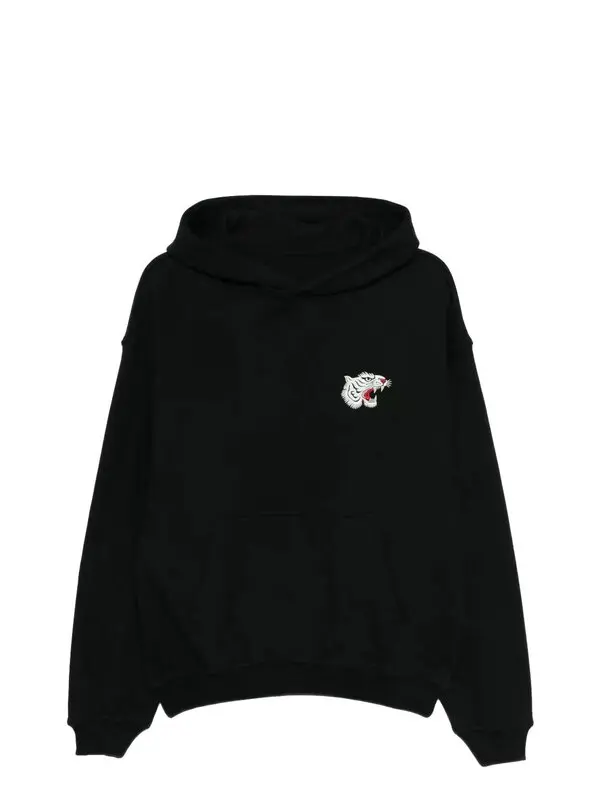 MELT Cotton Embroidered Hoodie - Black