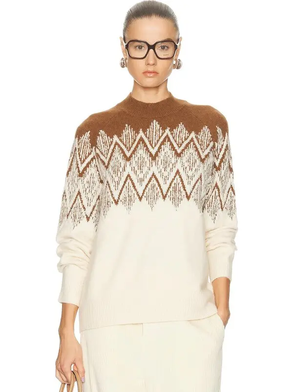 Varley Siren Jacquard Sweater 2.0 - Cocoa Dust