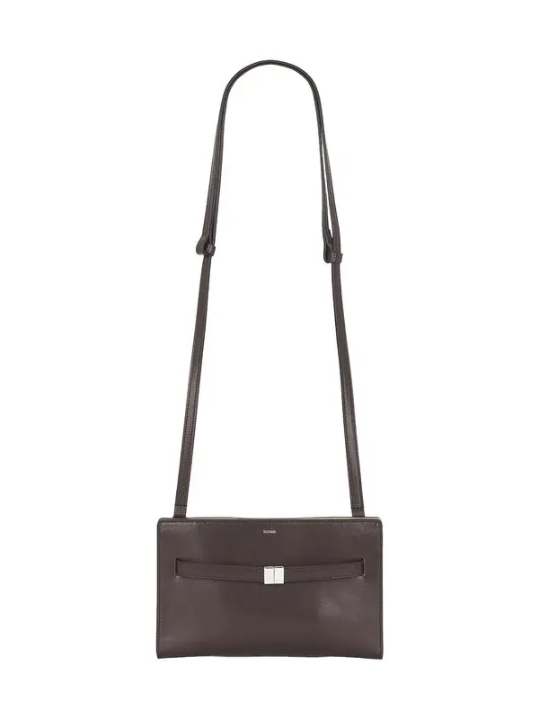 TOTEME Belted Leather Crossbody Bag - Black