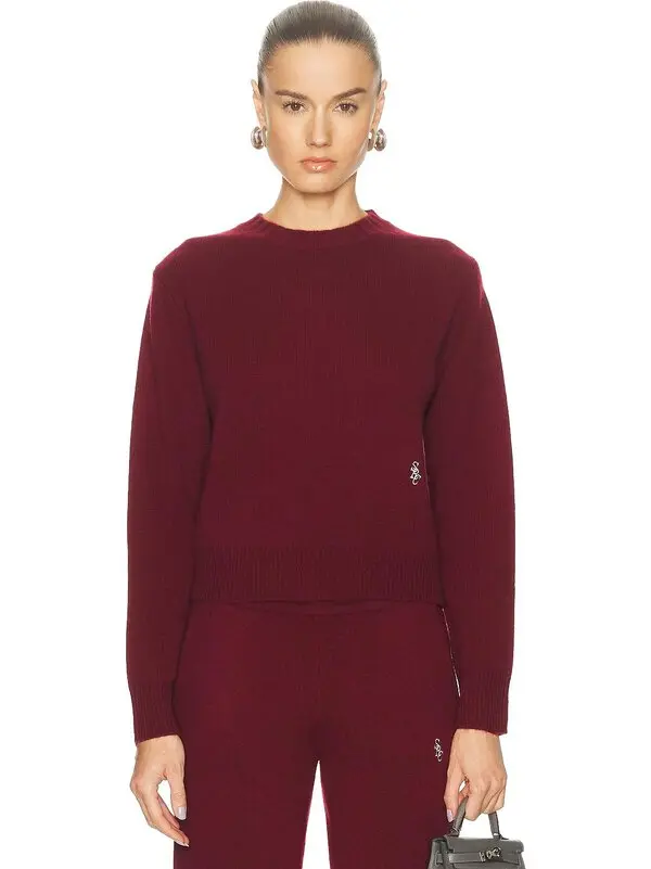 SPORTY & RICH Cashmere Sweater - Merlot