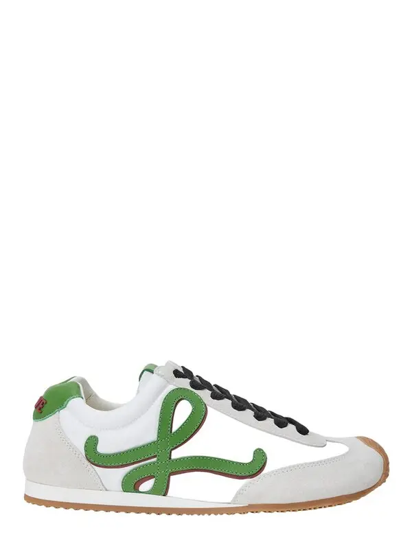 Loewe Ballet Runner Mixed Leather Sneakers - White
