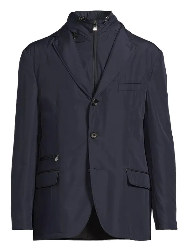 Corneliani Id Sport Jacket With Detachable Vest - Navy