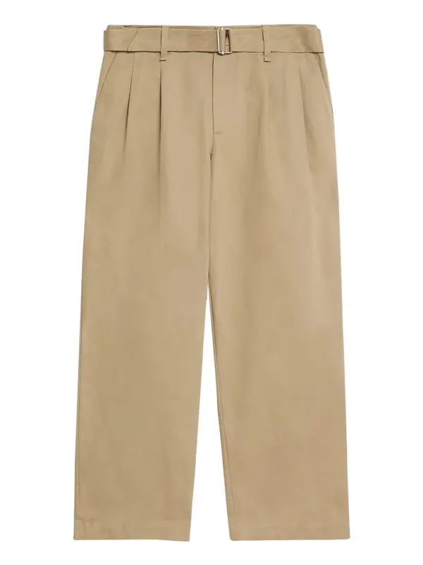 Simkhai Kent Pleated Cotton Trousers - Beige/khak