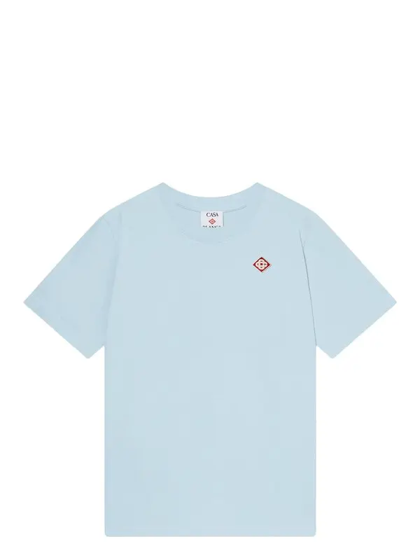 Casablanca Diamond Logo Short Sleeve T-shirt - Light Blue