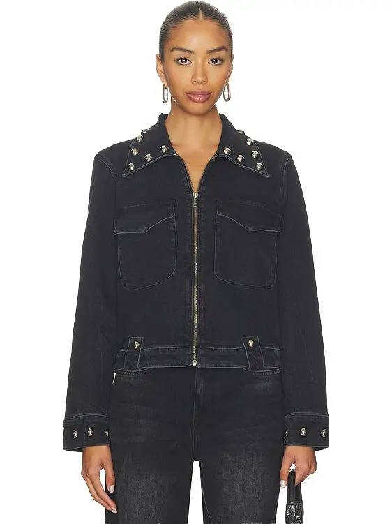 Rails Roxbury Embellished Denim Jacket - Black