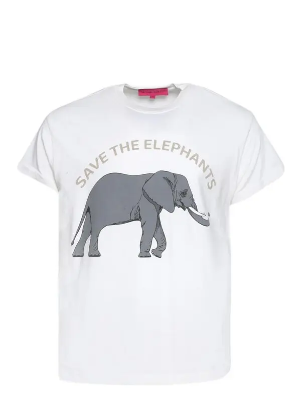 THE ELDER STATESMAN Elephant Tee - White