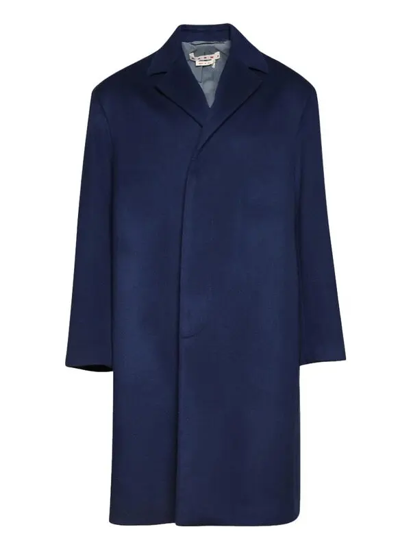 Marni Oversize Virgin Wool Coat - Blue