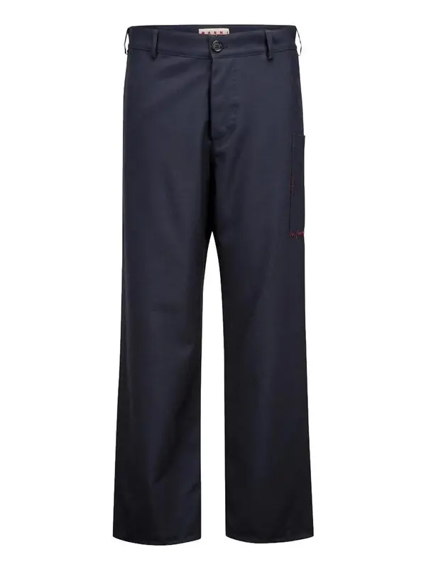 Marni Wool Trousers - Blue