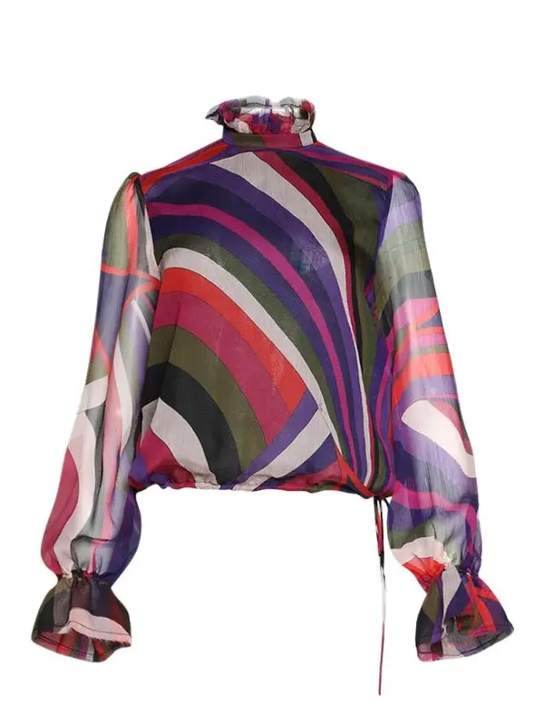 Emilio Pucci Iride Print Silk Blouse - Multi