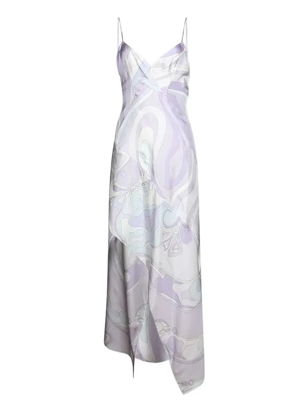 Emilio Pucci Orchidee Print Silk Dress - Purple