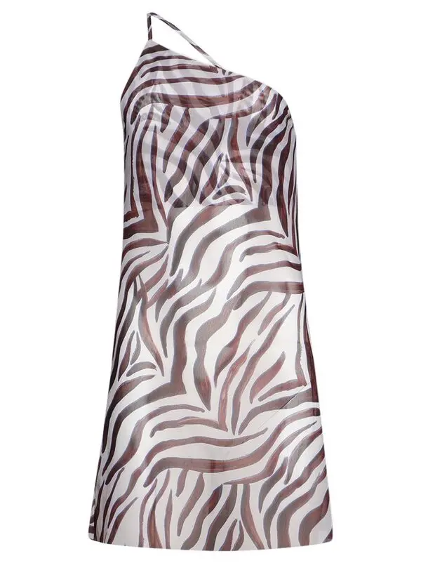 Bond Eye Amelia Zebra Mesh Mini Dress - Multicolor