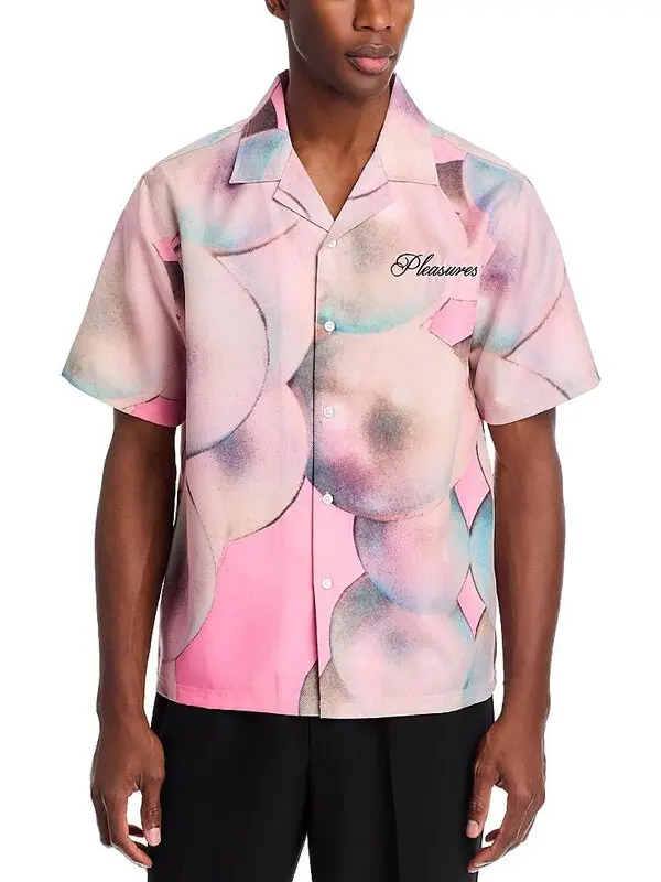 PLEASURES Pearl Button Down Shirt - Pink