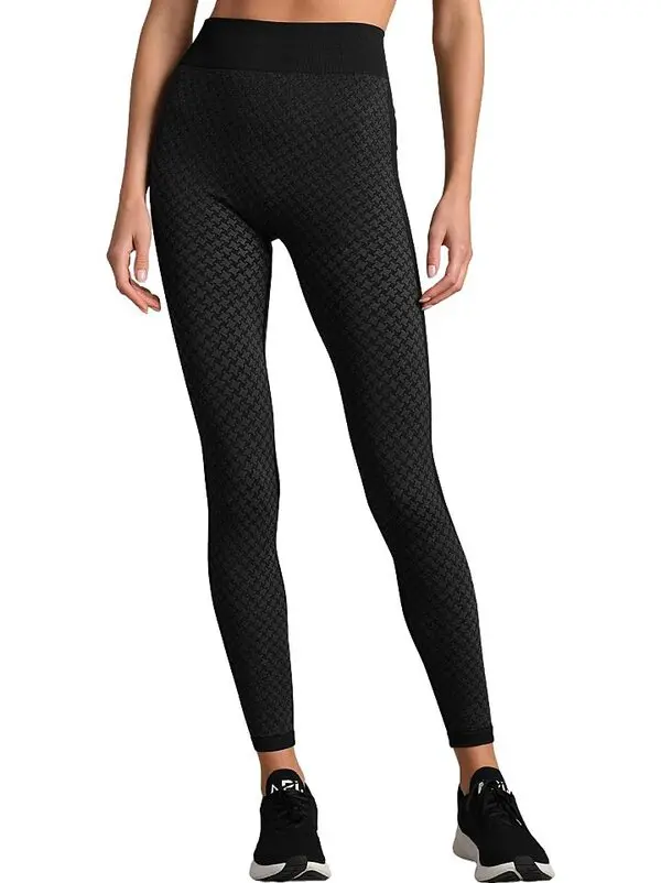 RHONE Apres Houndstooth Seamless Leggings - Pure Black