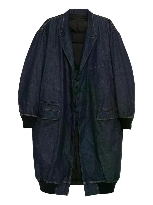Yohji Yamamoto Paneled Denim Coat - Blue