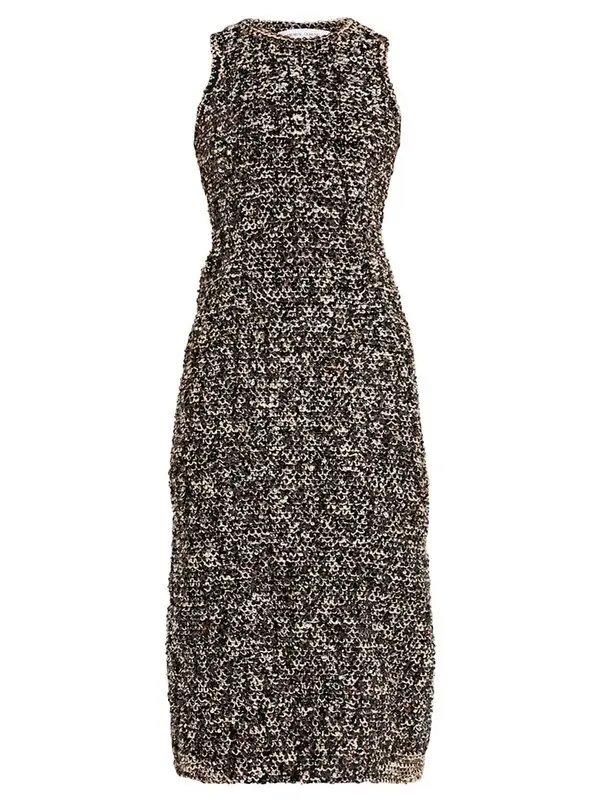 ATELIER PRABAL GURUNG Paillette Boucle Sleeveless Tube Dress - Brown Multi
