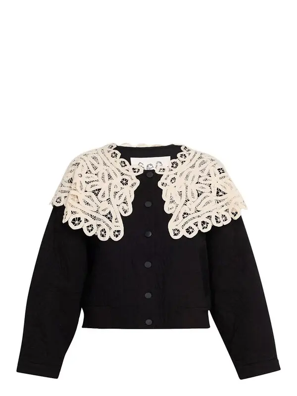 Sea Adelina Battenberg Lace Jacket - Black