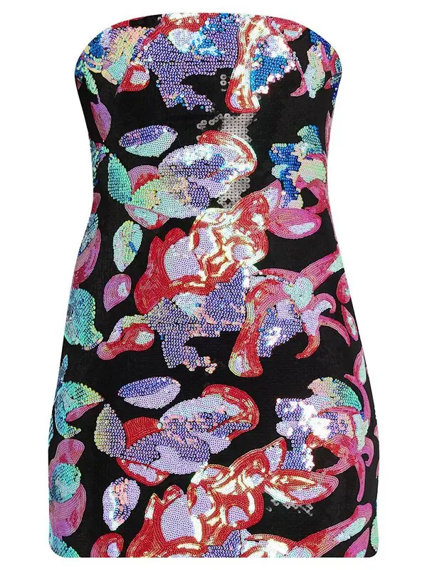16Arlington Stell Sequined Floral Mini Dress - Multi