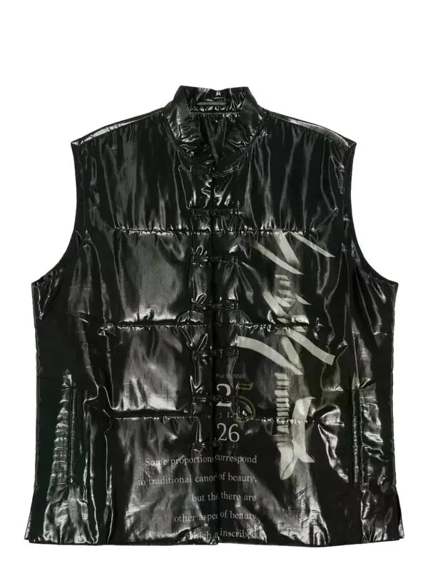 Yohji Yamamoto Graphic-print Padded Jacket - Black