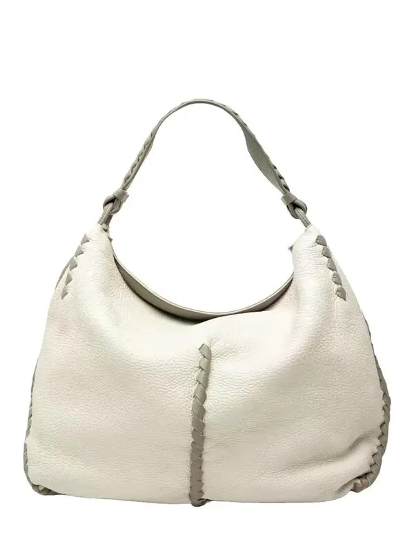 Bottega Veneta Large Washed Cervo Deerskin Hobo Bag - White