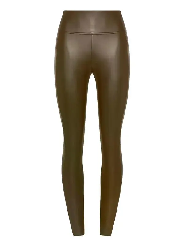 Wolford Faux-leather Leggings - Brown