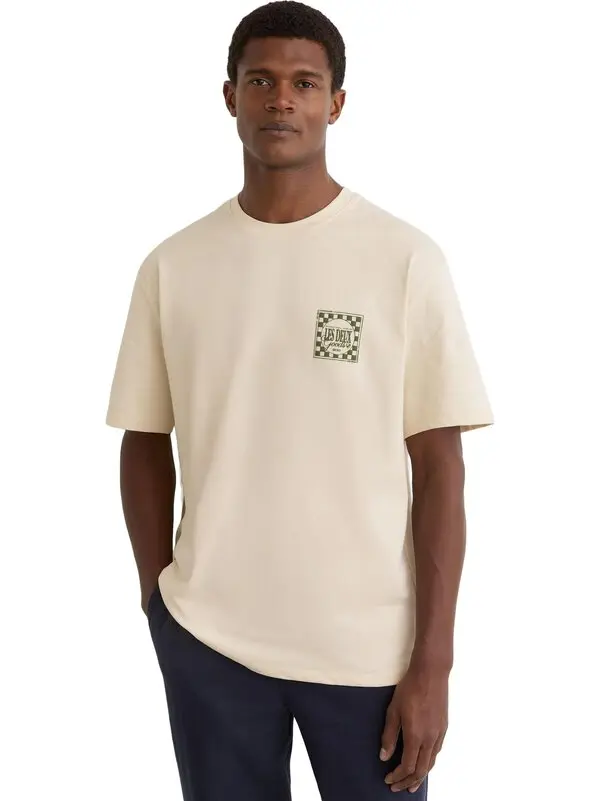 LES DEUX Graphic-print T-shirt - Ivory/green