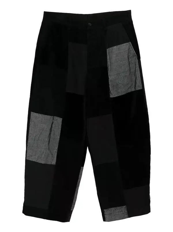 Comme Des Garçons Patchwork Corduroy Trousers - Black