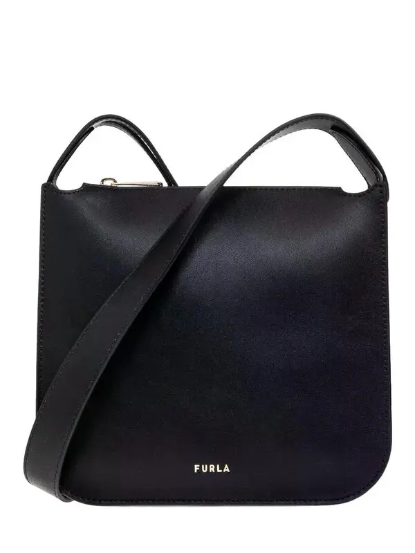 Furla Ava Shoulder Bag With Logo Detail - Black