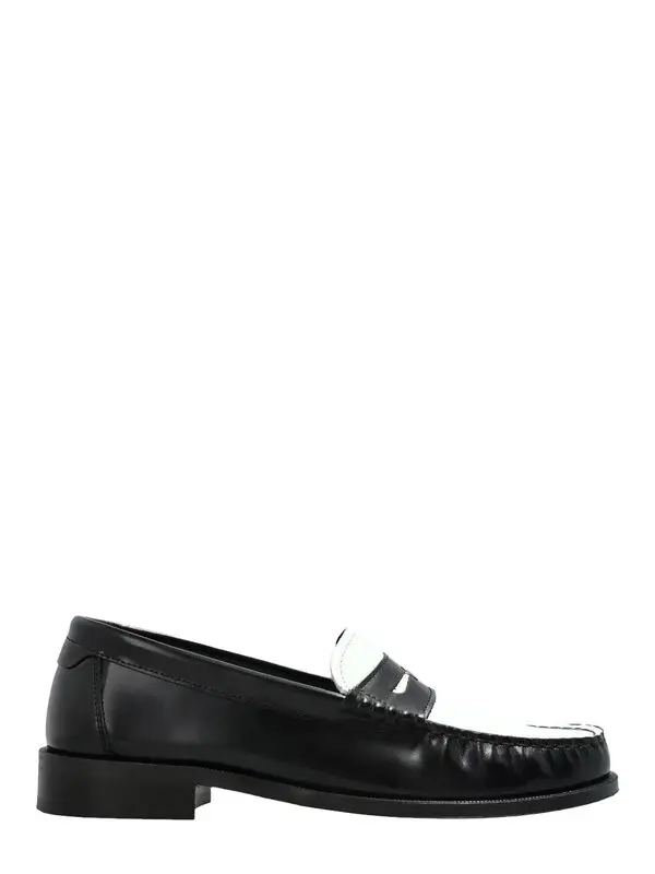 Furla Colourblock Leather Loafers - Black