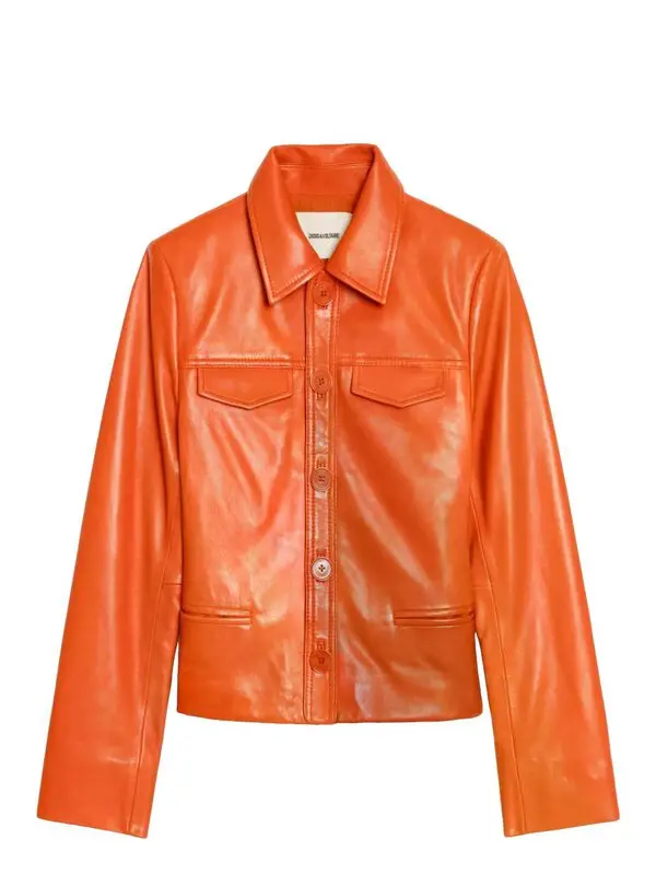 Zadig&Voltaire Liam Leather Jacket - Orange