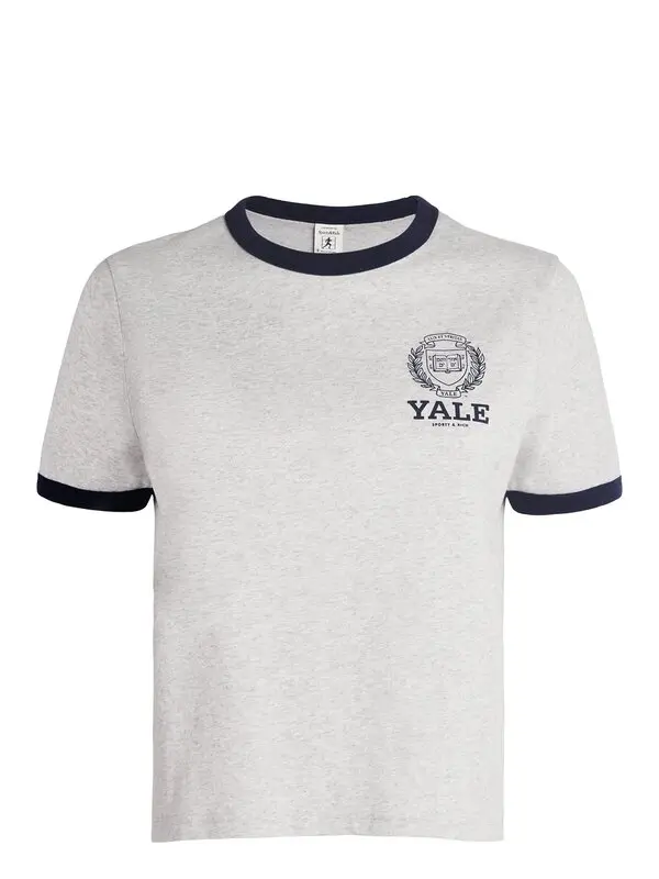 SPORTY & RICH Cotton Yale T-shirt - Grey