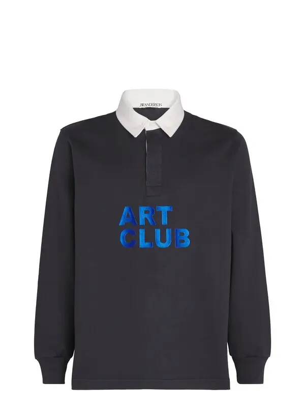 JW Anderson Art Club Rugby Jersey Sweatshirt - Black