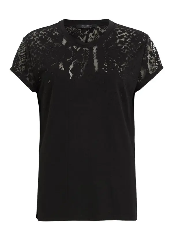 ALLSAINTS Anna Snake-print T-shirt - Black