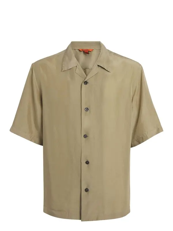 Barena Venezia Silk Camp Shirt - Green