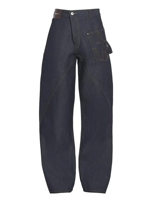 JW Anderson Twisted Wide-leg Jeans - Blue